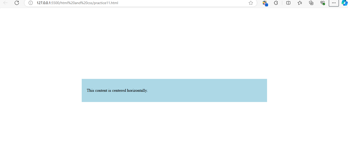Horizontal Centering Margin And Auto Practicise